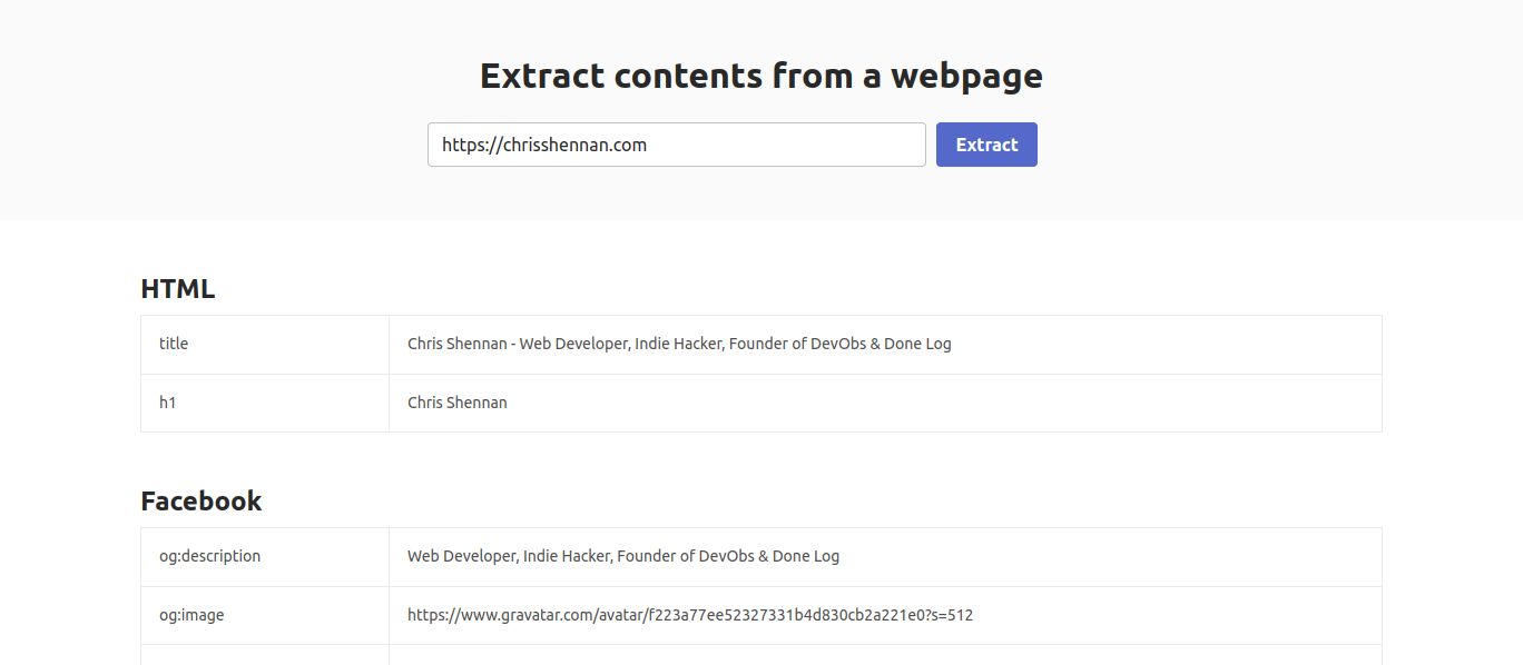 Page Extractor - Toolbox | Chris Shennan